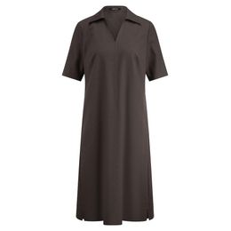 Peter Hahn - Kleid mit Hemdkragen, braun, Gr. 44 / L - Baumwolle