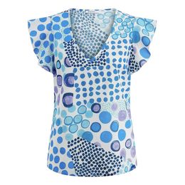 Peter Hahn - Bluse, blau, Gr. 48 / XL - Baumwolle
