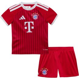 Adidas FC Bayern M&uuml;nchen 26-27 Heim Baby Teamtrikot Kinder - Gr&ouml;&szlig;e 74 - rot