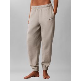 Jogger Pants "GX JOGGER", Damen, Gr. L (40), N-Gr, grau heather, Web, Obermaterial: 85% Baumwolle, 15% Polyester, Calvin Klein Underwear, meliert, regular fit lang, Hosen, Regular fit mit elastischem Bund
