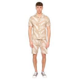 Duck and Cover - "Hopkinton" Hemd und Shorts Set f&uuml;r Herren, Atmungsaktiv (Helles Steingrau)