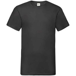 Fruit of the Loom - "Valueweight" T-Shirt V-Ausschnitt f&uuml;r Herren (Schwarz)