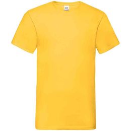 Fruit of the Loom Herren Valueweight V-Ausschnitt T-Shirt (Sonnenblume)