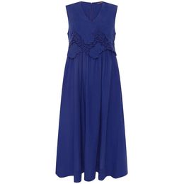 Betty Barclay - &Auml;rmelloses Kleid, blau, Gr. 38 / S - Baumwolle