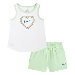 Nike - "Happy Camper" Ober- und Unterteil-Set f&uuml;r M&auml;dchen Netzmaterial (Gr&uuml;n/Wei&szlig;)