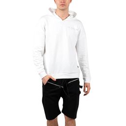 Philipp Plein Sport Block Logo Auf Der Brust Wei&szlig;er Hoodie
