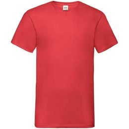 Fruit of the Loom - "Valueweight" T-Shirt V-Ausschnitt f&uuml;r Herren (Rot)