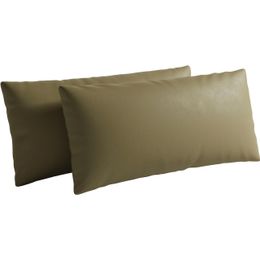 Sit & More Sofakissen SIT & MORE "Vanity Leder", olive, B:60cm H:30cm T:12cm, Leder, Polsterauflagen, Sofakissen