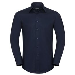 Russel Athletic Russell Collection - Hemd Pflegeleicht f&uuml;r Herren Lang&auml;rmlig (Leuchtend Navy-Blau)