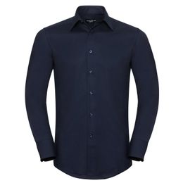 Russel Athletic Russell Collection - Hemd Pflegeleicht f&uuml;r Herren Lang&auml;rmlig (Leuchtend Navy-Blau)