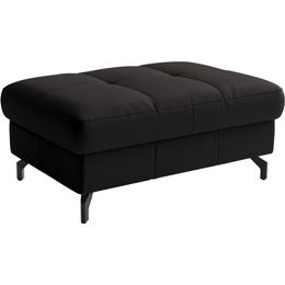 Sit & More Polsterhocker SIT & MORE "Vanity Leder", schwarz, B:103cm H:45cm T:69cm, Hocker, Polsterhocker