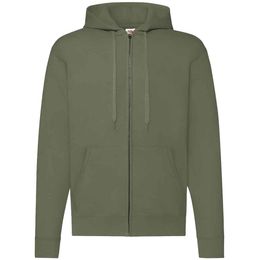 Fruit of the Loom - "Classic" Hoodie mit durchgehendem Rei&szlig;verschluss f&uuml;r Herren/Damen Unisex (Klassisch Olivgr&uuml;n)