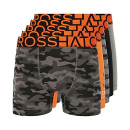 CrossHatch - "Endocamo" Boxershorts f&uuml;r Herren, Regul&auml;r (5er-Pack) (Orange)