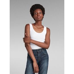 G-Star Raw T-Shirt G-STAR "Base Tanktop", Damen, Gr. L, wei&szlig;, Obermaterial: 95% Baumwolle, 5% Elasthan, Shirts T-Shirt
