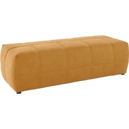 Hocker DOMO collection "BRANDON, komfortabel", orange (mango), B:150cm H:40cm T:60cm, Kunstleder SOFTLUX;Luxus-Microfaser in Antikleder-Optik(100% Polyester);Luxus-Microfaser (100% Polyester), Hocker, Polsterhocker, gro&szlig;e Ausf&uuml;hrung passend zu "Brandon", auch in Cord