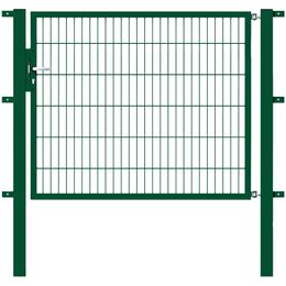Zauneinzelt&uuml;r Alberts "Flexo", gr&uuml;n, B:150cm H:120cm, Stahl, Tore, 150 cm Breite, in versch. H&ouml;hen