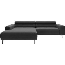 Sch&ouml;ner Wohnen Kollektion Ecksofa "Tossa, Modernes Design trifft smarte Funktione, Breite 258 cm", grau (anthrazit), B:258cm H:71cm T:217cm, 95% Polyester, 5% Nylon, SCH&Ouml;NER WOHNEN-KOLLEKTION, Sofas, Ecksofa, Motorischer Sitzvorzug, Kopfteil-Funktion & Saugroboter-H&ouml;he