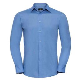 Russel Athletic Russell Collection - Formelles Hemd Pflegeleicht f&uuml;r Herren Lang&auml;rmlig (Business-Blau)