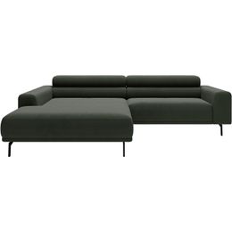 Sch&ouml;ner Wohnen Kollektion Ecksofa "Tossa, Modernes Design trifft smarte Funktione, Breite 258 cm", gr&uuml;n (oliv), B:258cm H:71cm T:217cm, 95% Polyester, 5% Nylon, SCH&Ouml;NER WOHNEN-KOLLEKTION, Sofas, Ecksofa, Motorischer Sitzvorzug, Kopfteil-Funktion & Saugroboter-H&ouml;he
