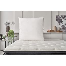 Synthetikkopfkissen Yatas Bedding "Suprelle Memory", wei&szlig;, B:80cm L:80cm, Bezug: 40% Lyocell (TENCEL&trade;), 40% Polyester, 20% Baumwolle. F&uuml;llung: 100% Polyester, Kopfkissen