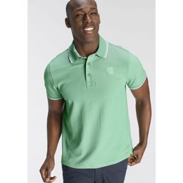 Poloshirt DELMAO "in vielen Sommer Farben Preis-Leistungs Bestseller", Herren, Gr. L (52/54), gr&uuml;n, Piqu&eacute;, Obermaterial: 100% Baumwolle, unifarben, Basic, regular fit, Rippb&uuml;ndchen, Shirts, Trendige lockere Passform, immer perfekt gestylt Sportlicher Look, Topseller