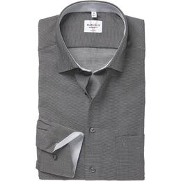 Langarmhemd MARVELIS, Herren, Gr. 44, N-Gr, schwarz, Web, Obermaterial: 100% Baumwolle, normal, Manschette, Hemden, Businesshemd, modern fit, b&uuml;gelfrei