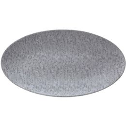Servierplatte Seltmann Weiden "Life Fashion", grau (elegant grau), B:17,9cm H:2,5cm L:32,9cm T:17,9cm, Porzellan, Servierplatten, Servierplatte, Platte oval