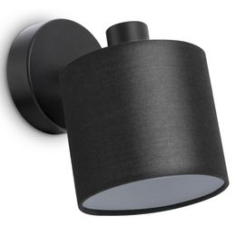 Paco Home Wandleuchte "ANIKA", schwarz (schwarz, wei&szlig;), 1, &Oslash; 12,1cm H: 19cm, Leuchten, auch als Deckenleuchte einsetzbar, Wandleuchte