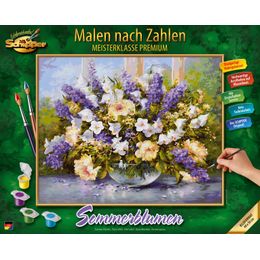 Malen nach Zahlen Schipper "Meisterklasse Premium - Sommerblumen", bunt, Malvorlagen, KinderB:50cm H:40cm, Made in Germany, B:50cm H:40cm