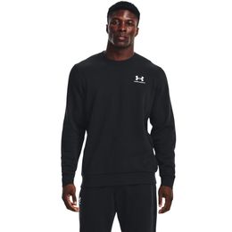 Sweatshirt Under Armour "UA ICON FLEECE CREW", Herren, Gr. XL, schwarz,, wei&szlig;, Obermaterial: 80% Baumwolle, 20% Polyester, Sweatshirts Sweatshirt, aus Baumwolle und Polyester, sportlicher Stil