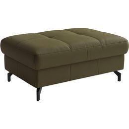 Sit & More Polsterhocker SIT & MORE "Vanity Leder", olive, B:103cm H:45cm T:69cm, Hocker, Polsterhocker