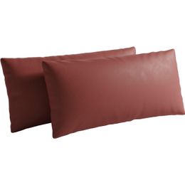 Sit & More Sofakissen SIT & MORE "Vanity Leder", merlot, B:60cm H:30cm T:12cm, Leder, Polsterauflagen, Sofakissen
