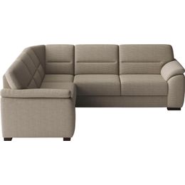 Sit & More Ecksofa SIT & MORE "Montego", taupe, B:255cm H:88cm T:225cm, 100% Polyester, Sofas, Ecksofa, wahlweise mit Bettfunktion und Schubkasten