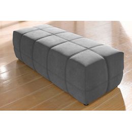 Hocker DOMO collection "BRANDON, komfortabel", grau (dunkelgrau), B:150cm H:40cm T:60cm, Kunstleder SOFTLUX;Luxus-Microfaser in Antikleder-Optik(100% Polyester);Luxus-Microfaser (100% Polyester), Hocker, Polsterhocker, gro&szlig;e Ausf&uuml;hrung passend zu "Brandon", auch in Cord