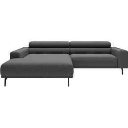 Sch&ouml;ner Wohnen Kollektion Ecksofa "Tossa, Modernes Design trifft smarte Funktione, Breite 258 cm", grau (anthrazit melange), B:258cm H:71cm T:217cm, 24% Polyester, 76% Polyacryl, SCH&Ouml;NER WOHNEN-KOLLEKTION, Sofas, Ecksofa, Motorischer Sitzvorzug, Kopfteil-Funktion & Saugroboter-H&ouml;he