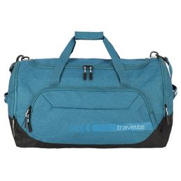 Reisetasche Travelite "KICK OFF, verschiedene Gr&ouml;&szlig;en und Farben", Gr. B/H/T: 60cm x 34cm x 36cm, blau (petrol), Polyester, unifarben, Taschen Reisetasche, Reisegep&auml;ck Sporttasche Freizeittasche mit Aufsteckfunktion