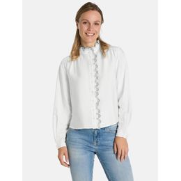 LIEBLINGSST&Uuml;CK Klassische Bluse LIEBLINGSST&Uuml;CK "EiltraudL", Damen, Gr. 40, wei&szlig; (110, sanftes wei&szlig;), 85% Viskose, 15% Polyamid, weit, Rundhals, Blusen, mit Viskose-Anteil
