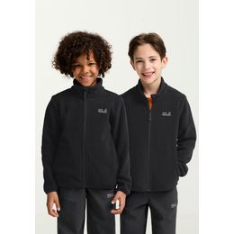 Fleecejacke Jack Wolfskin "VERTIGO FLEECE JKT K", Kinder, Gr. 116, schwarz, Oberstoff: 100% POLYESTER. Futter 1: 100% POLYESTER, Jacken Fleecejacke