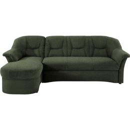 Ecksofa DOMO collection "SARAFINA 232x146 cm, auch mit Federkern f&uuml;r noch mehr Sitzkomfort", gr&uuml;n, B:232cm H:83cm T:146cm, Luxus-Microfaser (92% Polyester, 8% Nylon);Microfaser PRIMABELLE (100% Polyester);Microfaser PRIMABELLE (100% Polyester) / Struktur (90% Polyester; 10% Polyacryl), Sofas, Ecksofa, whlw. mit Bettfunktion, L-Form