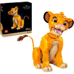 Konstruktionsspielsteine Lego "Simba, der junge K&ouml;nig der L&ouml;wen (43247), Lego Disney Classic", bunt, Spielbausteine, Kinder, Kunststoff, Made in Europe