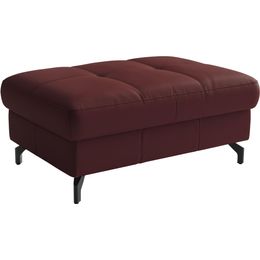 Sit & More Polsterhocker SIT & MORE "Vanity Leder", merlot, B:103cm H:45cm T:69cm, Hocker, Polsterhocker
