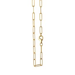 Collierkettchen Vivance "925 Silber vergoldet Gliederkette glanz 45 cm", gelb, Halsketten, Damen, 45cm, Silber 925 (Sterlingsilber), L: 45 B: 3,5mm, gl&auml;nzend, B:3,5mm