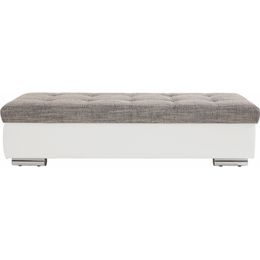 Hocker DOMO collection "TREVISO XXL: 161x60x41 cm", wei&szlig; (wei&szlig;, wei&szlig;, grau, pepper), B:161cm H:41cm T:60cm, Microfaser-Primabelle (100% Polyester) / Struktur (90% Polyester; 10% Polyacryl);Kunstleder Softlux / Struktur (90% Polyester; 10% Polyacryl), Hocker, Hocker mit Stauraum Polsterhocker, mit Stauraum, auch in Cord, passend zur Serie, moderne Steppung