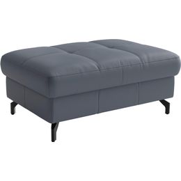 Sit & More Polsterhocker SIT & MORE "Vanity Leder", graublau, B:103cm H:45cm T:69cm, Hocker, Polsterhocker
