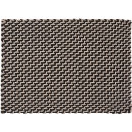 Fu&szlig;matte Pad "POOL, Schmutzfangmatte", schwarz, sand, B:72cm H:15mm L:92cm, Kunstfaser, Teppiche, Fu&szlig;matte, handgewebt, In- und Outdoor geeignet, auch als L&auml;ufer erh&auml;ltlich