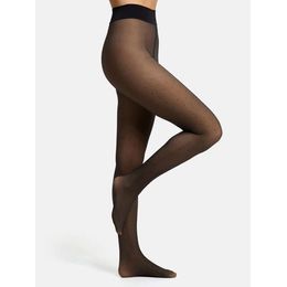 Thermostrumpfhose Camano "comfort", Damen, Gr. 36, schwarz dots, Obermaterial: 50% Polyester, 40% Polyamid, 10% Elasthan, gepunktet, Strumpfhosen, Baumwollzwickel, komfortabel, kuschelig