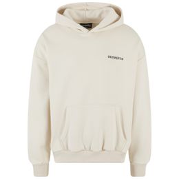 Kapuzensweatshirt DROPSIZE "Dropsize Herren Heavy Oversize Circle Hoodie", Herren, Gr. L, coconutmilk, 70% Polyester, 30% Baumwolle, bedruckt, Sweatshirts