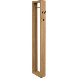 M&auml;usbacher Garderobe M&Auml;USBACHER "Bonnie", braun (asteiche), B:13cm T:32cm, Holzwerkstoff, Garderobenpaneele, Garderobenpaneel mit Kleiderstange und Haken