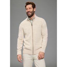 MAN'S WORLD Strickjacke MAN'S WORLD "in vielen Farben Preis- Leistungsbestseller", Herren, Gr. 4XL (68/70), beige melange, Strick, Obermaterial: 50% Baumwolle, 50% Polyacryl, meliert, Basic, regular fit, ohne Ausschnitt, Rippstrickb&uuml;ndchen, Strickjacken Strickjacke, aus Baumwollmischung, bequeme Pa&szlig;form