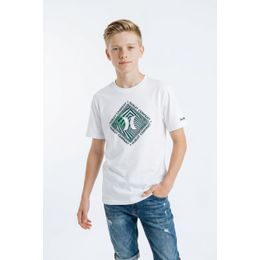 T-Shirt Hurley, M&auml;dchen, Gr. 164/170 (176), sanftes wei&szlig;, Obermaterial: 60% Baumwolle, 40% Polyester, normal, Rundhals, Shirts T-Shirt, f&uuml;r Kinder, Kurzarmdesign, sportlicher Stil, mit Rundhalsausschnitt